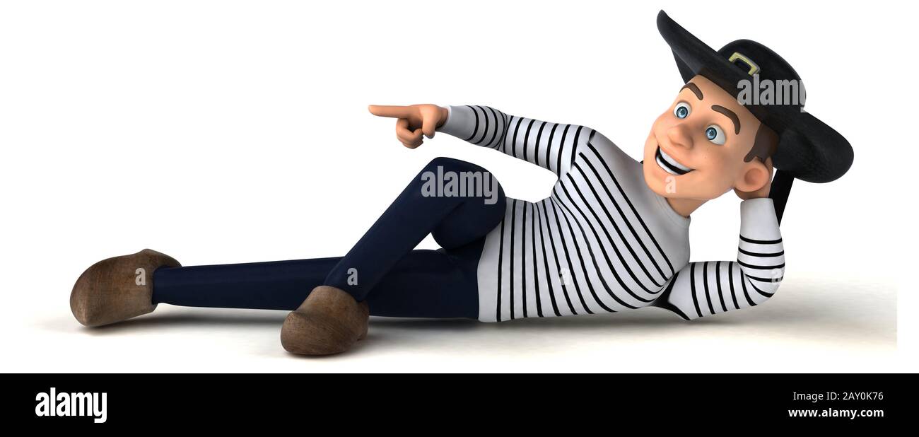 Fun 3d cartoon breton character Stock Photo - Alamy