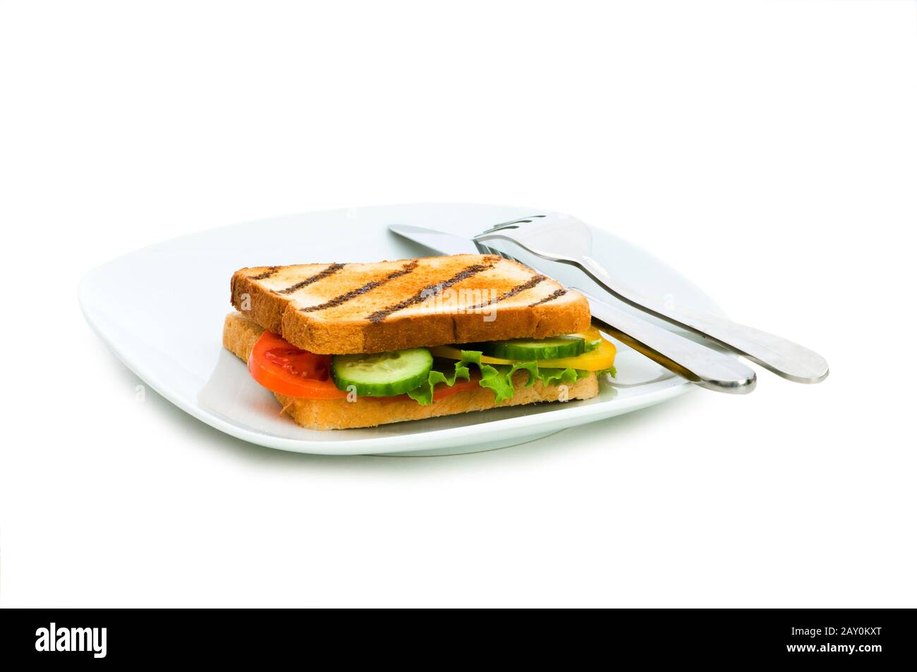 Toasted bread with filling isolated on the white Stock Photo - Alamy