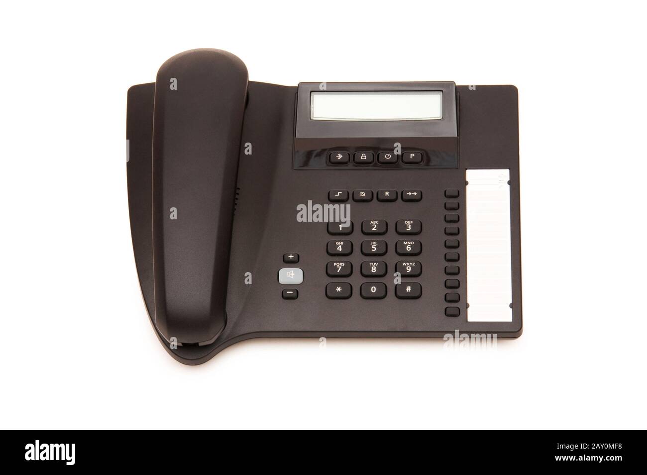 Office phone isolated on the white background Stock Photo - Alamy