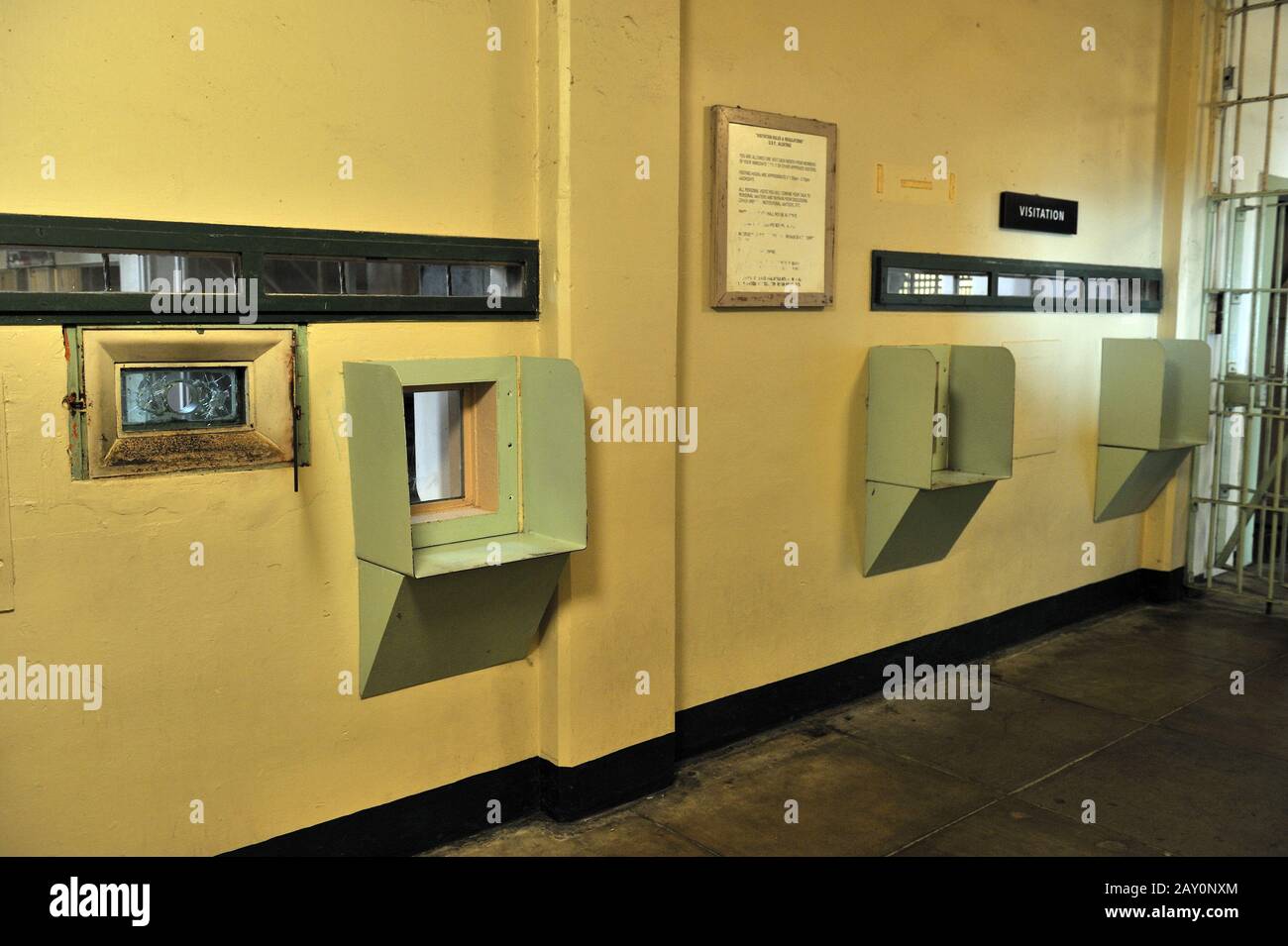 Intercom system for prisoners and their visitors in the prison Stock ...