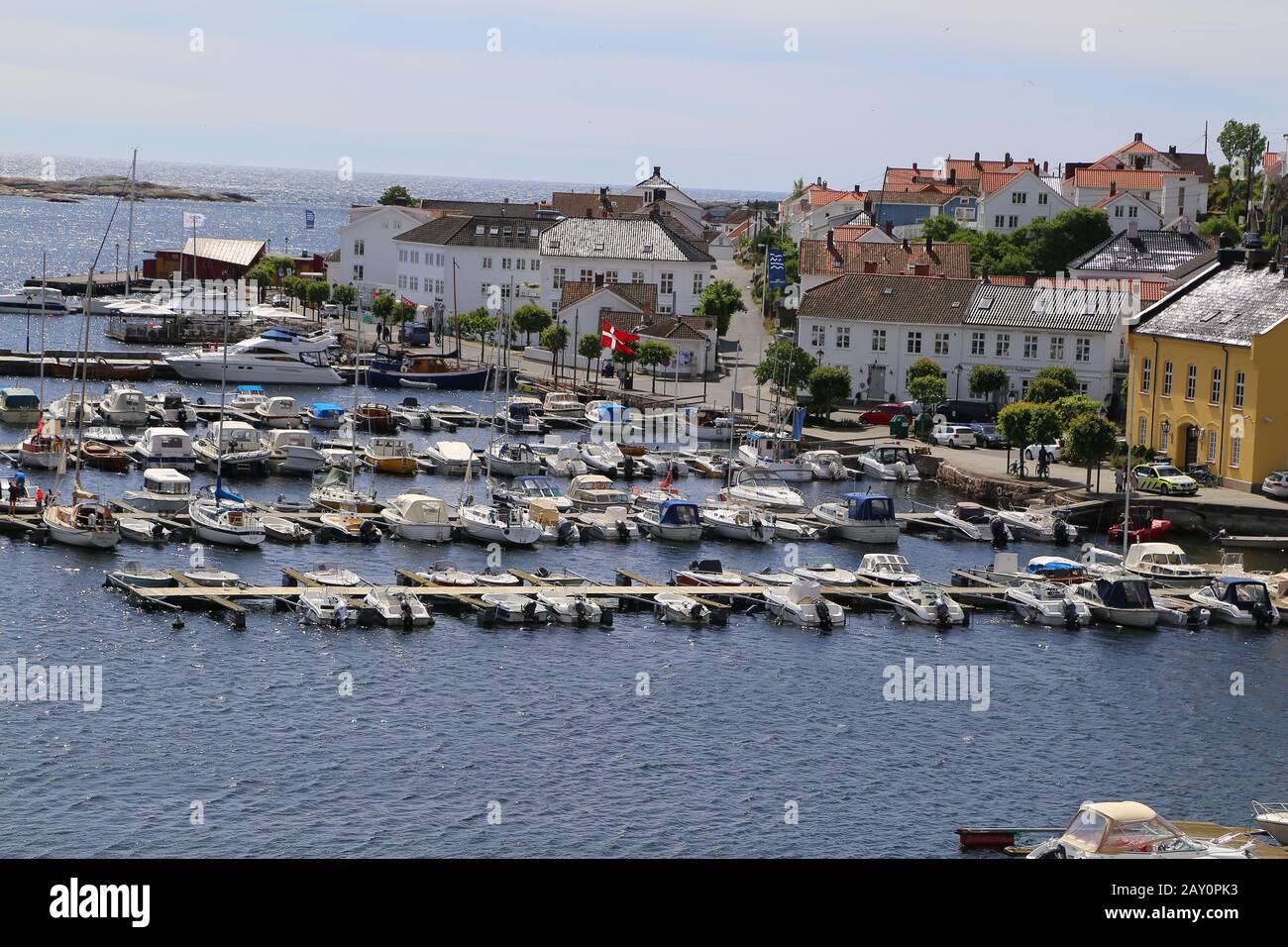Harbour of Risor, Norway Stock Photo - Alamy