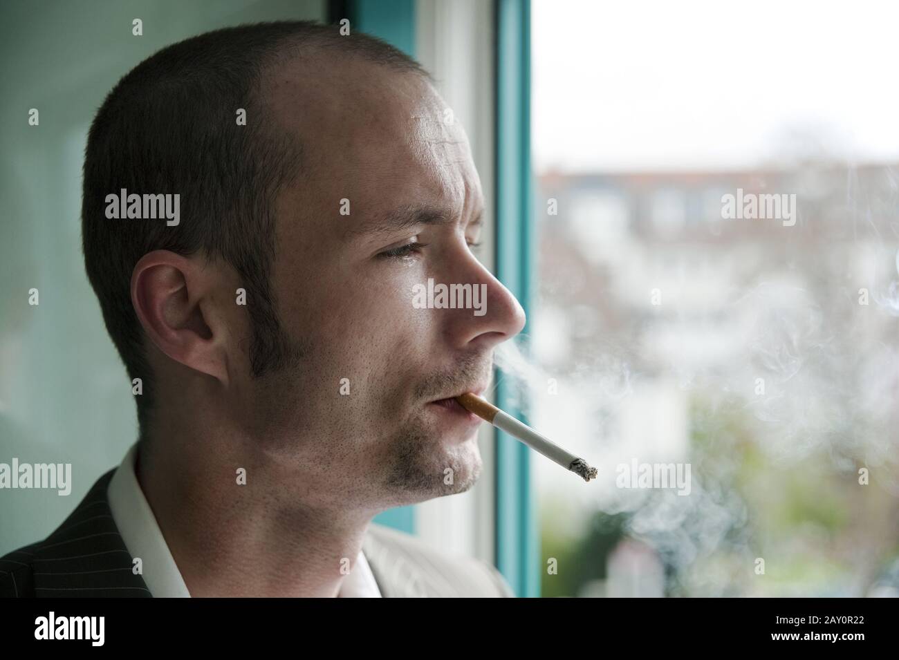 The smoker at the window hi-res stock photography and images - Alamy