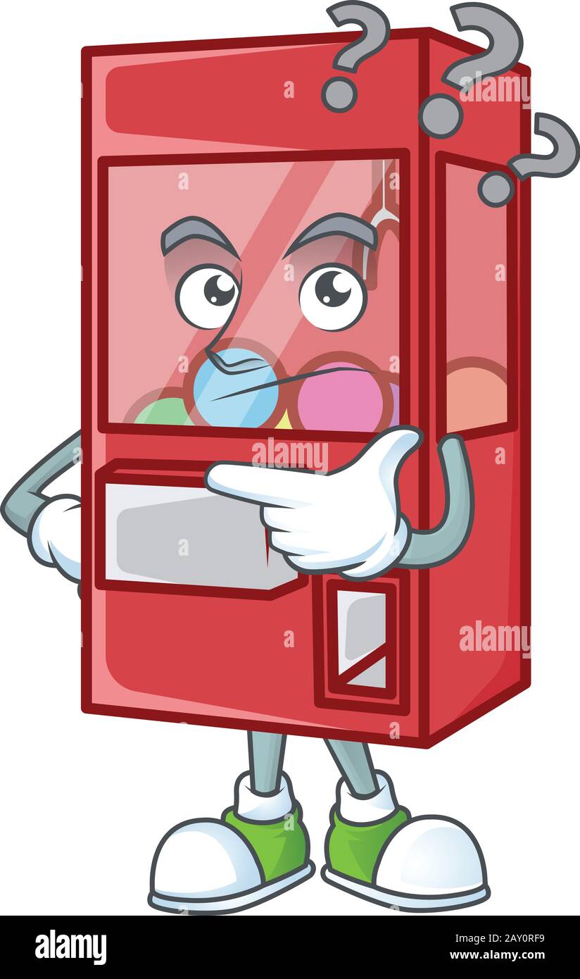 Toy claw machine cartoon mascot style in a confuse gesture Stock Vector ...