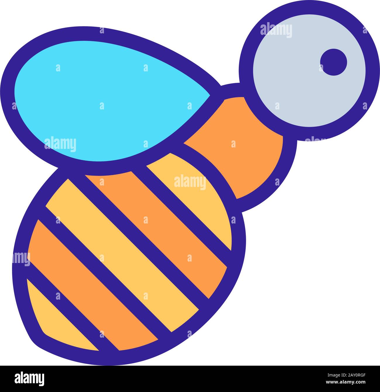 Bee icon vector. Isolated contour symbol illustration Stock Vector ...