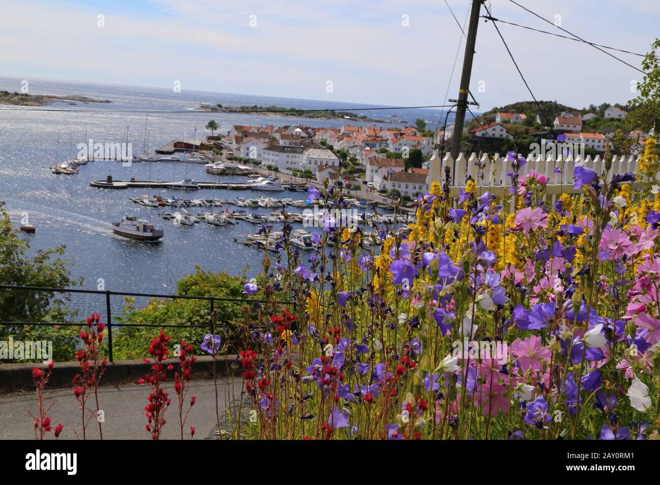 Harbour of Risor, Norway Stock Photo - Alamy