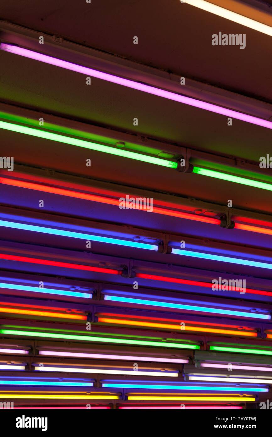 abstract coloured neon tubes Stock Photo - Alamy