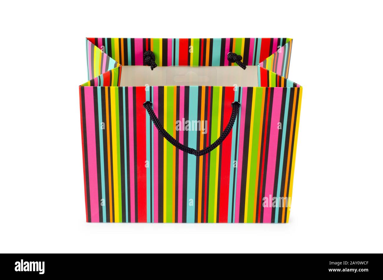 Shopping concept with bag on white Stock Photo - Alamy