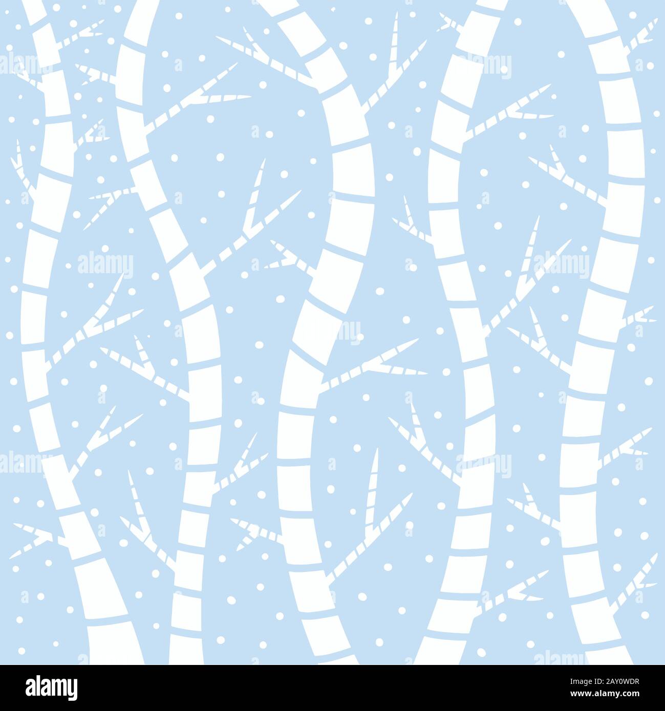 A Pretty Cartoon Illustration of Trees and Branches For Background ...
