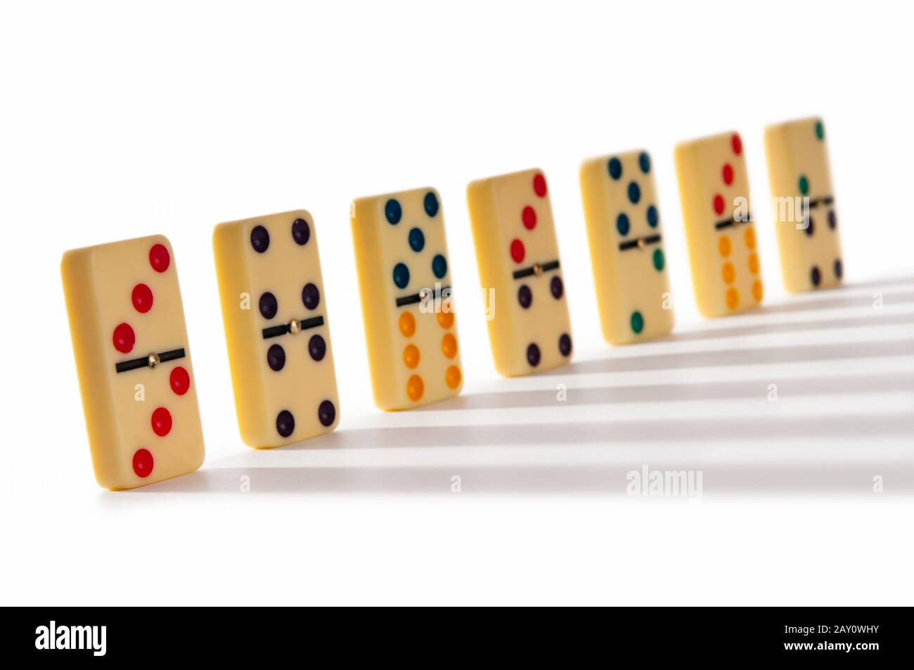 Domino effect with many pieces Stock Photo - Alamy