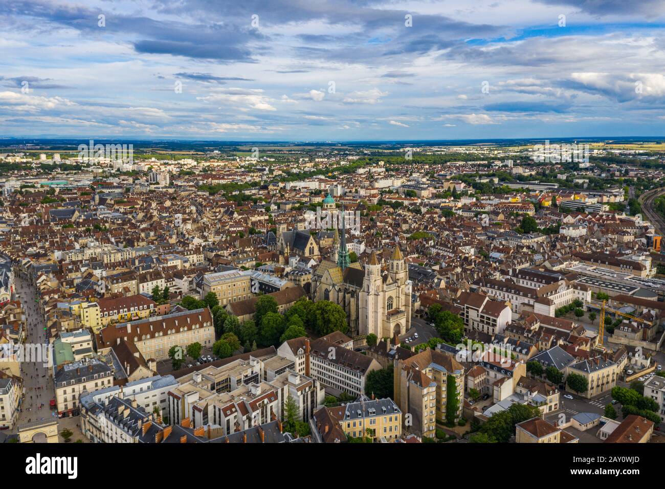 Aerial view of beautiful Dijon city in France Stock Photo - Alamy