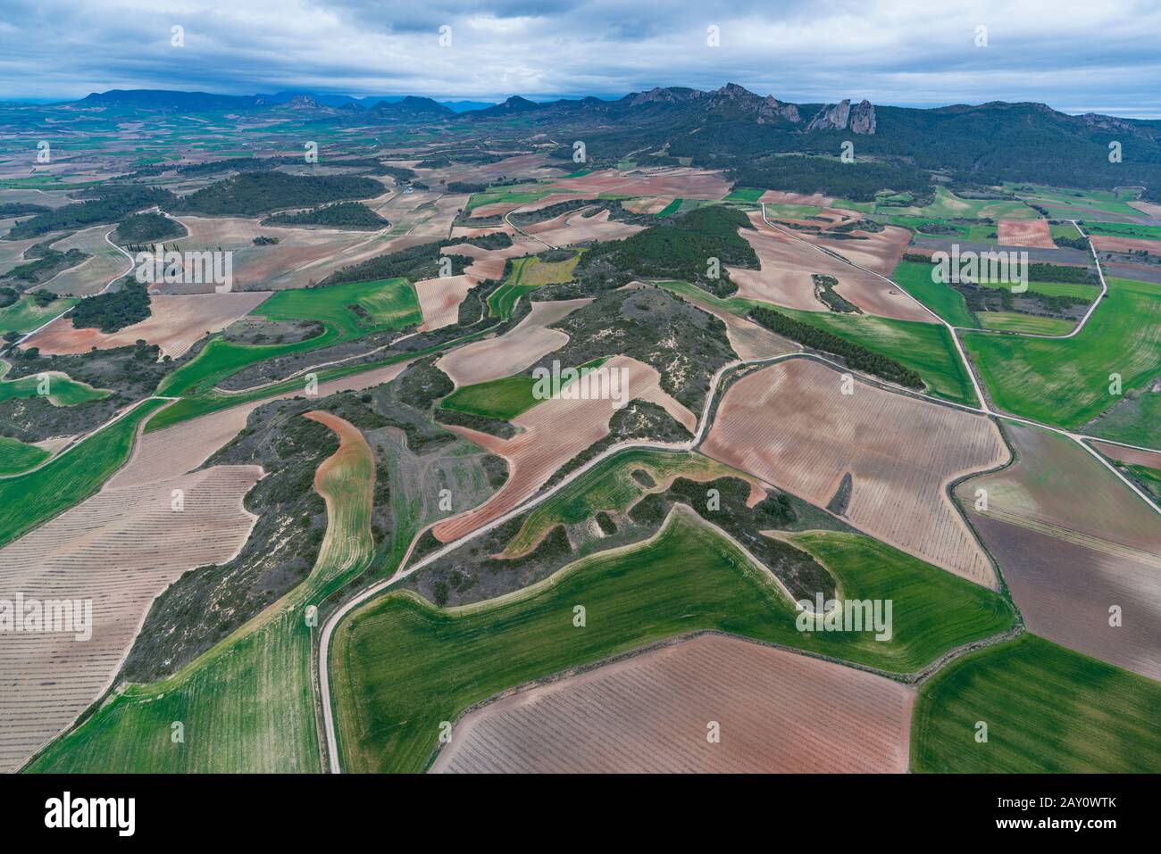 Agricultural landscape, La Rioja, Spain, Europe Stock Photo - Alamy
