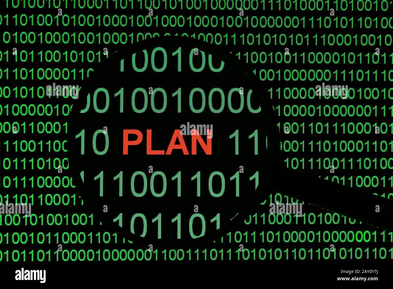 Plan on binary dat Stock Photo - Alamy