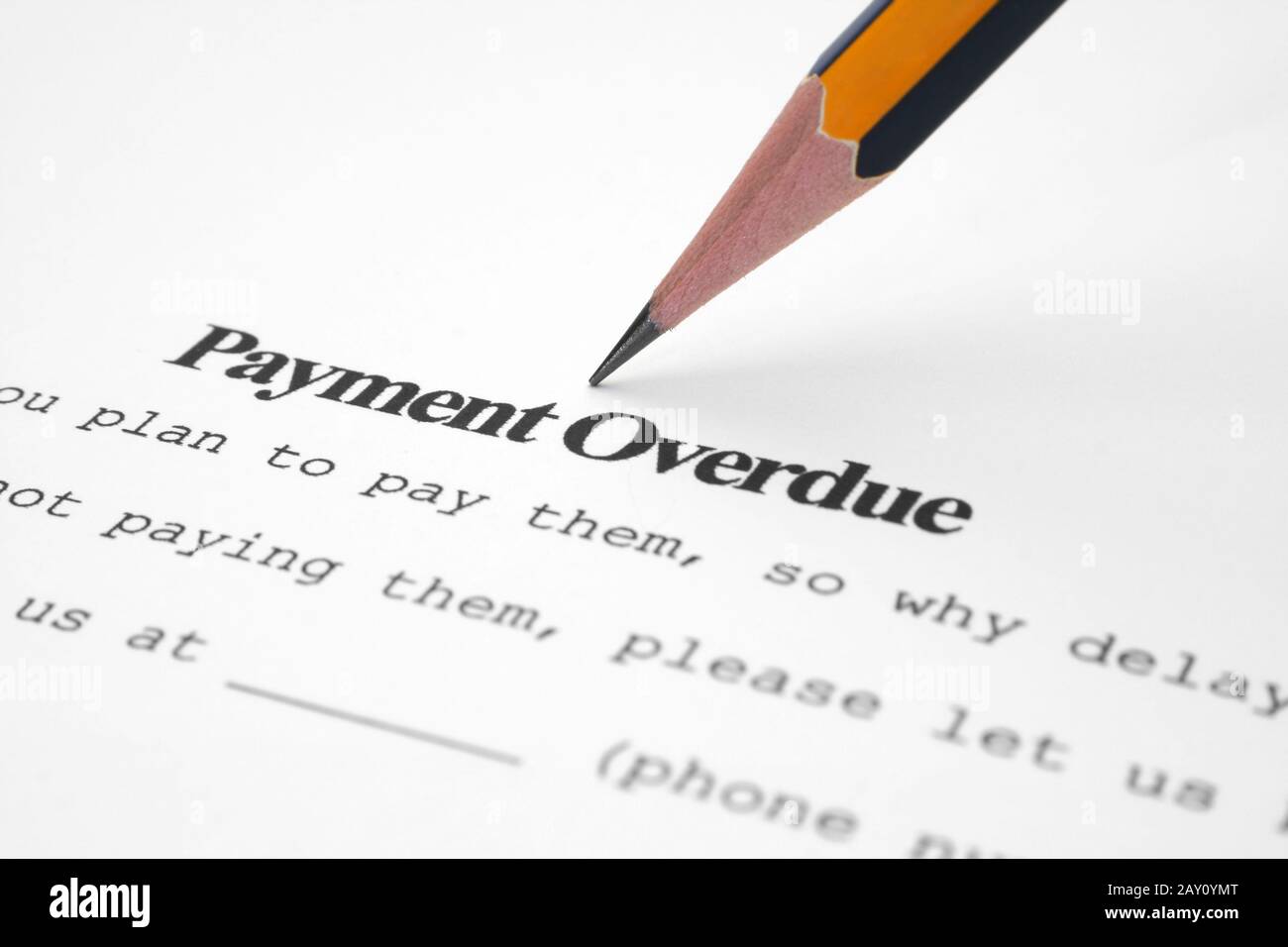 Payment overdue hi-res stock photography and images - Alamy