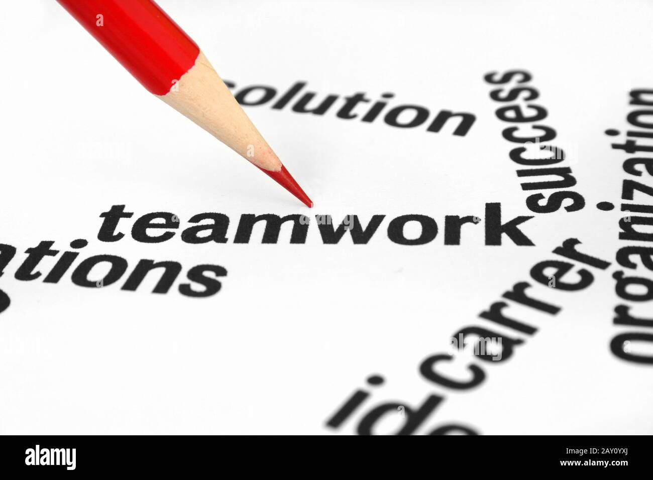 Leadership teamwork word cloud hi-res stock photography and images - Alamy