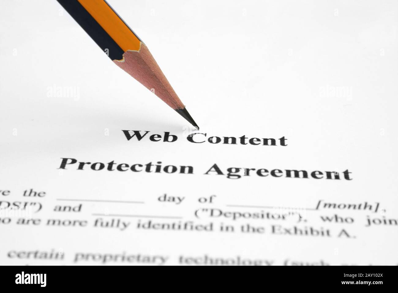 Web protection agreement Stock Photo - Alamy