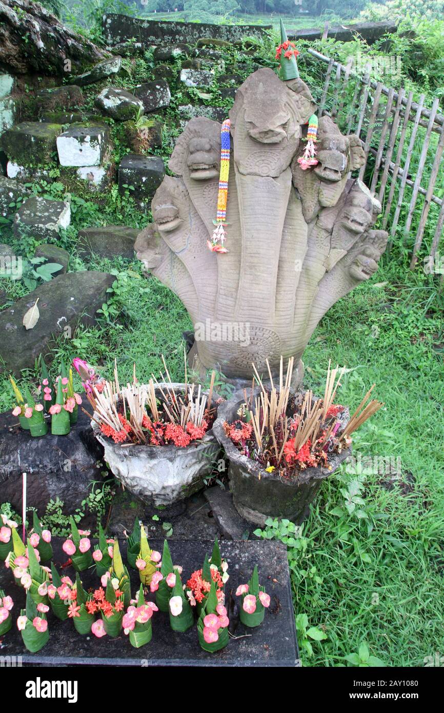 Shrine with snake Stock Photo - Alamy