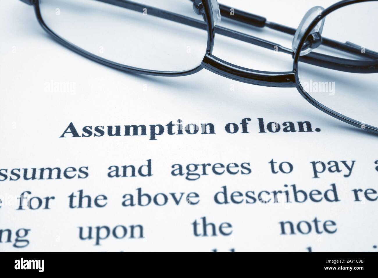 Assumption of loan Stock Photo - Alamy