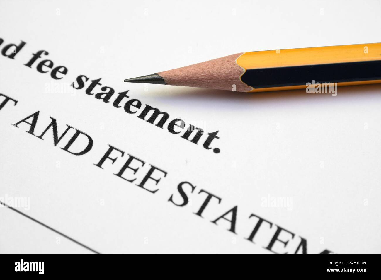 Report fee statement hi-res stock photography and images - Alamy