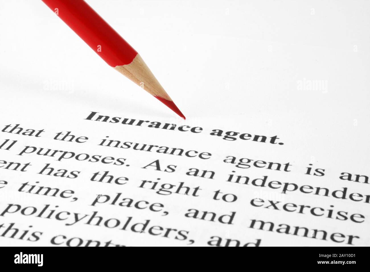 Insurance agent sign hi-res stock photography and images - Alamy