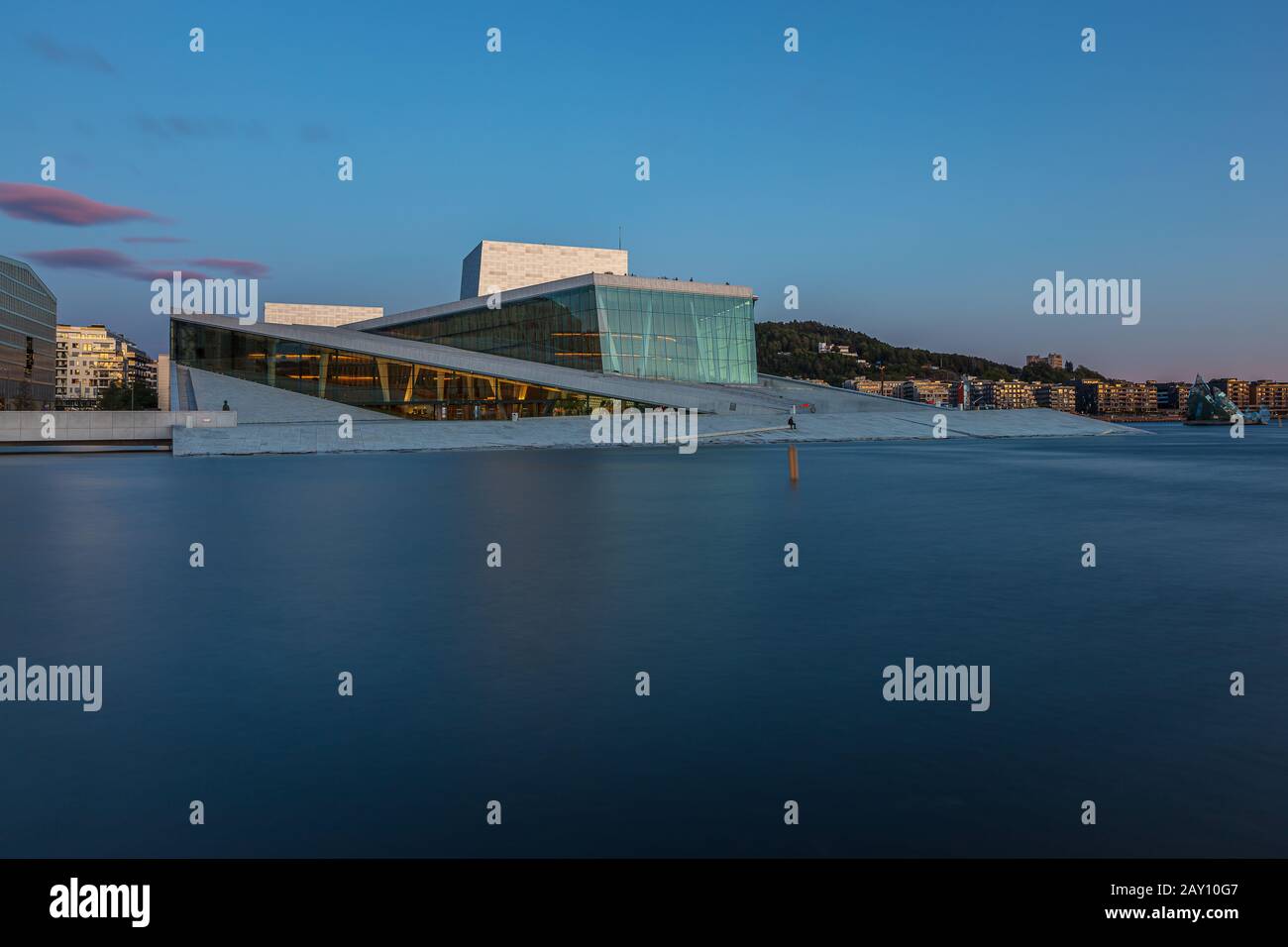 Oslo Opera House at sunset Stock Photo - Alamy