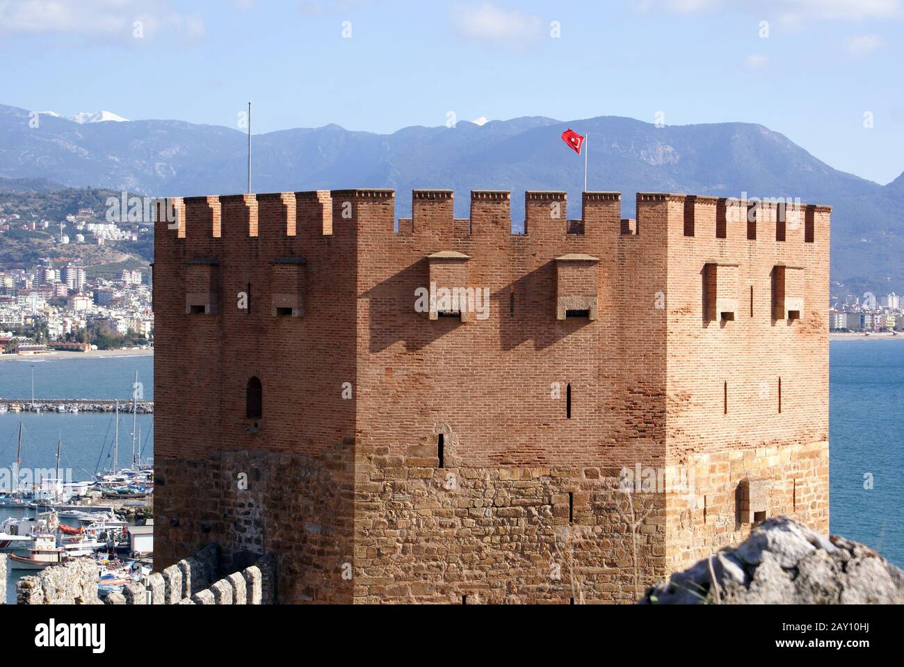 Top of red tower Stock Photo - Alamy