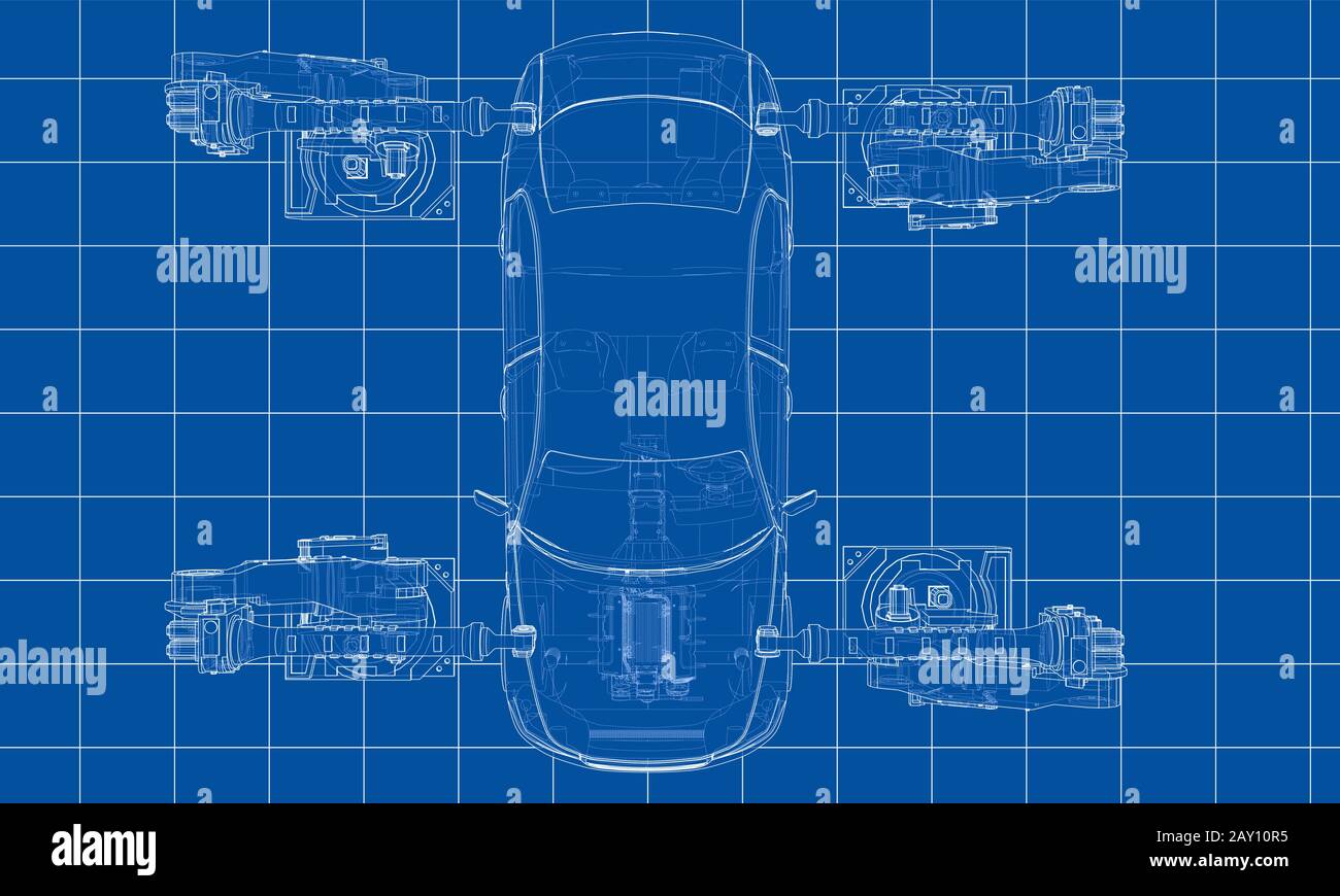 Assembly of motor vehicle. Robotic equipment makes Assembly of car ...