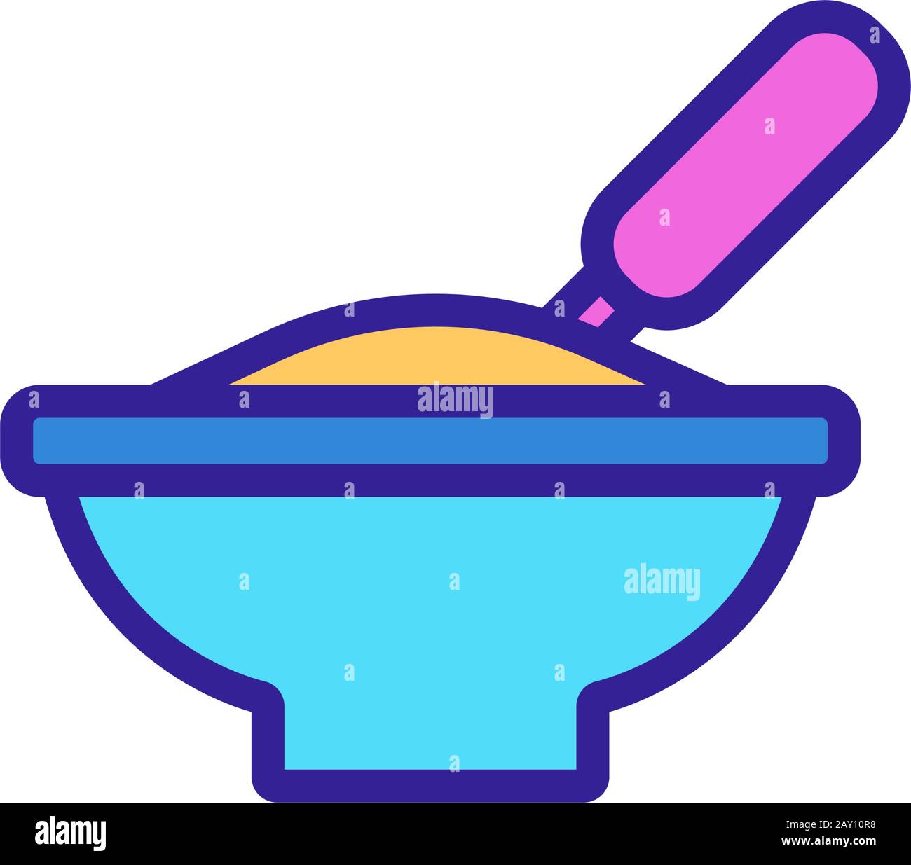 Eating baby kitchen icon is a vector. Isolated contour symbol ...