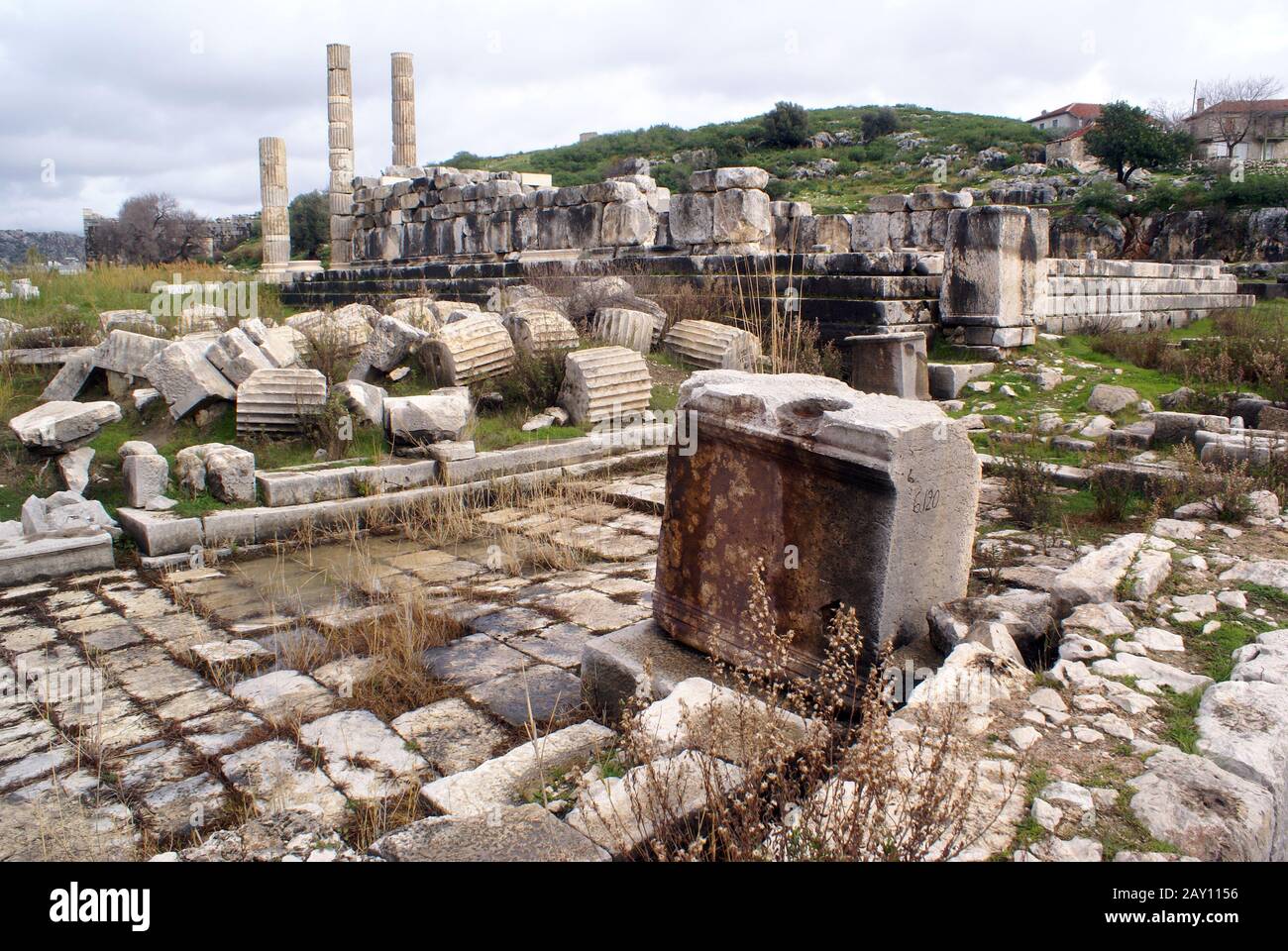Stone and temple Stock Photo - Alamy