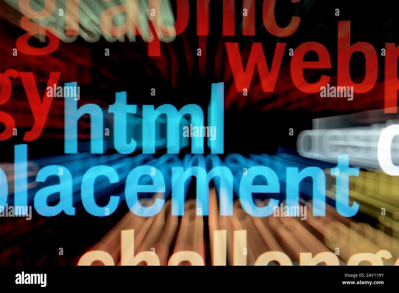 Html - monitor screen Stock Photo - Alamy