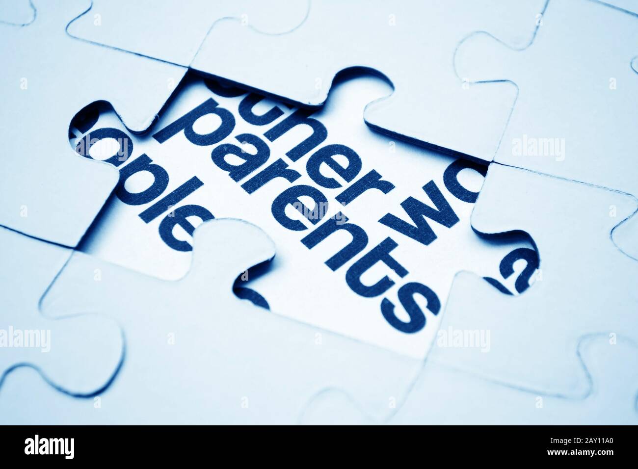 Parents puzzle concept Stock Photo - Alamy
