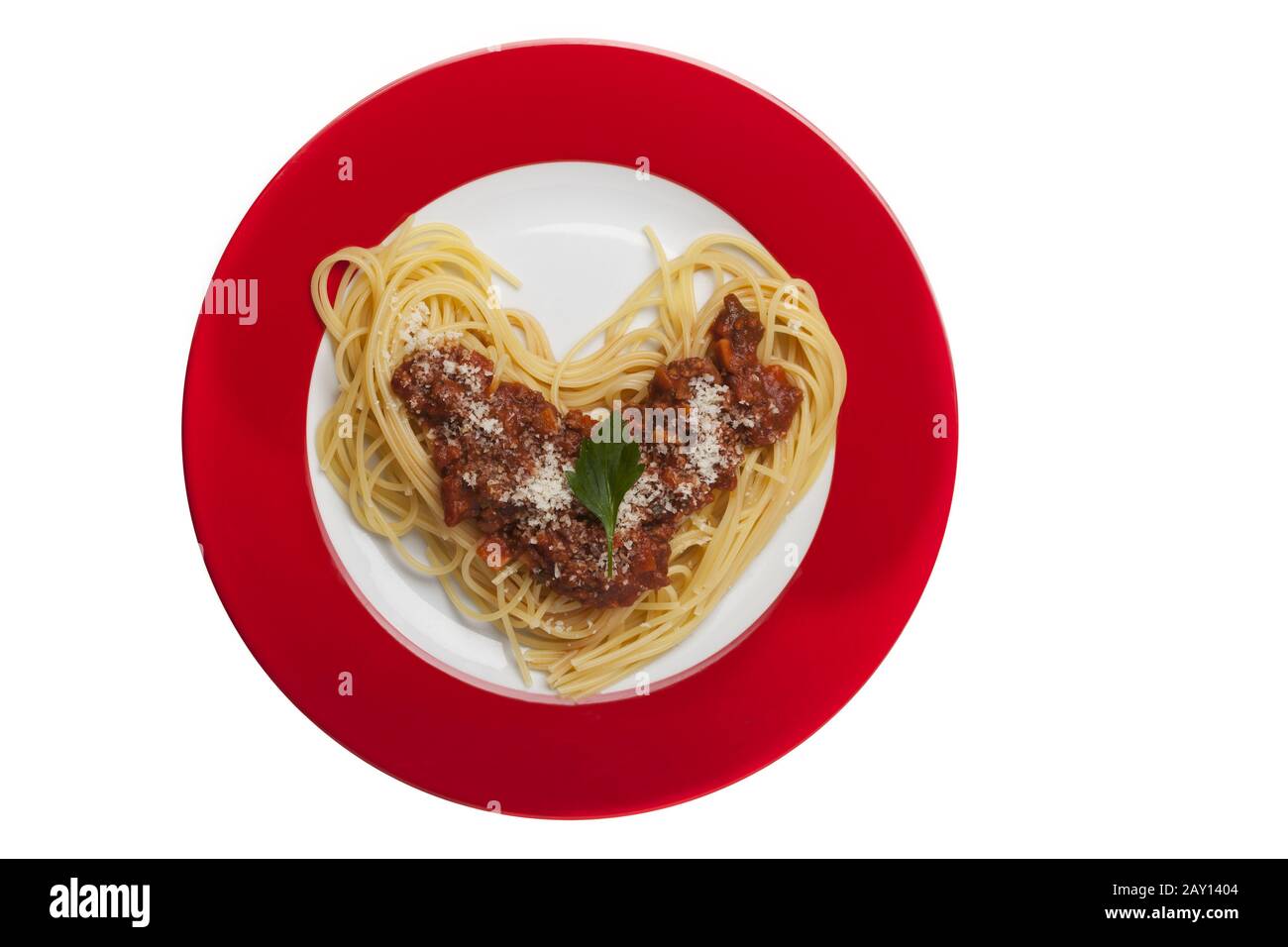 Heart spaghetti bolognese hi-res stock photography and images - Alamy
