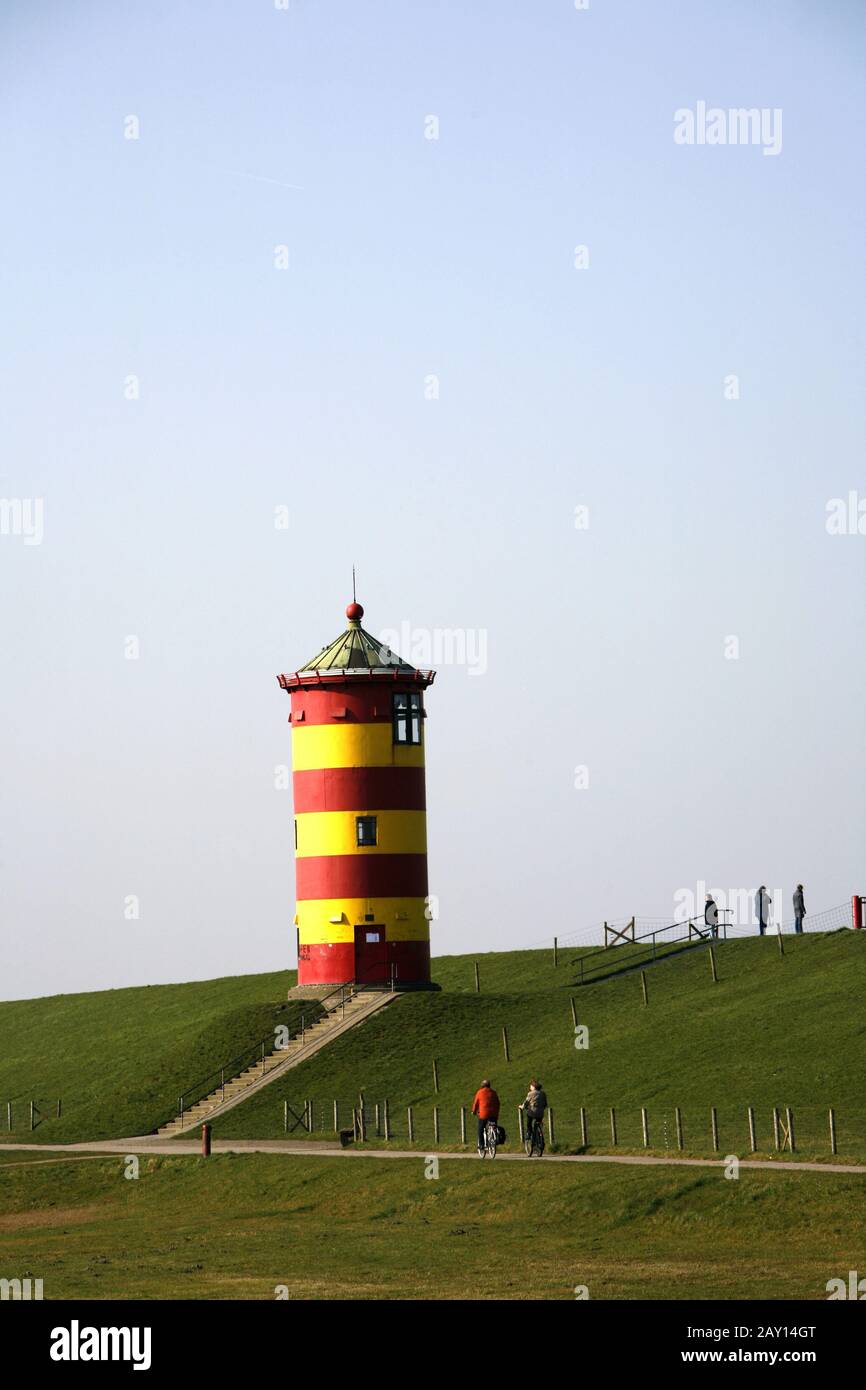 old lighthouse at Krummhörn-Pilsum Stock Photo - Alamy
