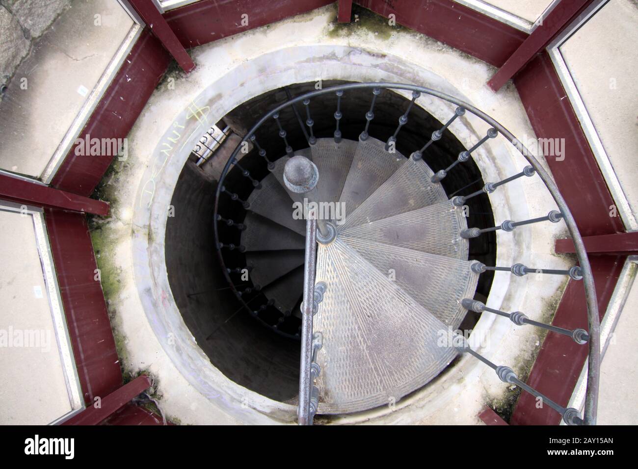 Spiral staircase seen from above Stock Photo - Alamy