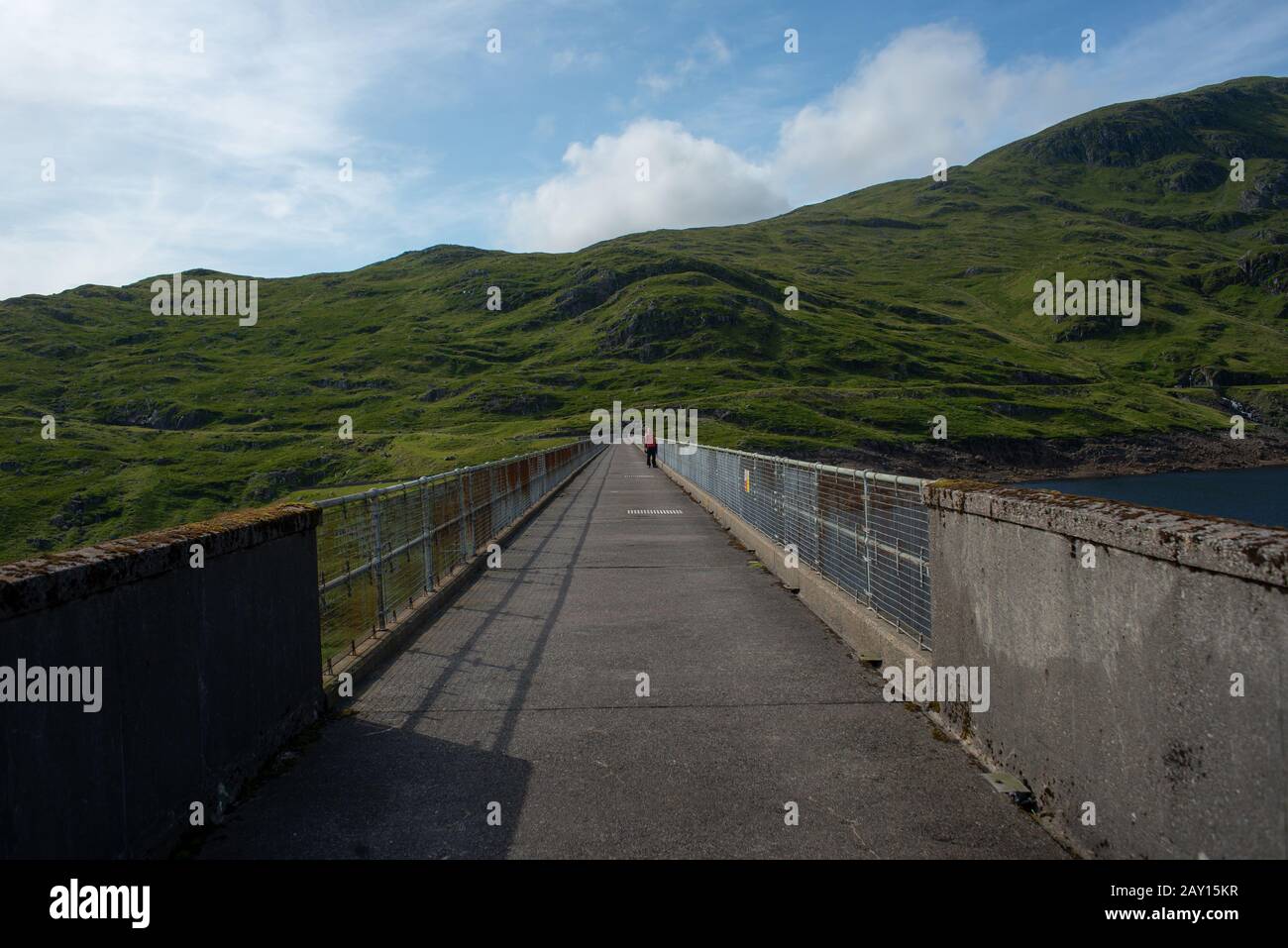The Cruachan Reservoir on the west coast of Scotland on a bright sunny ...