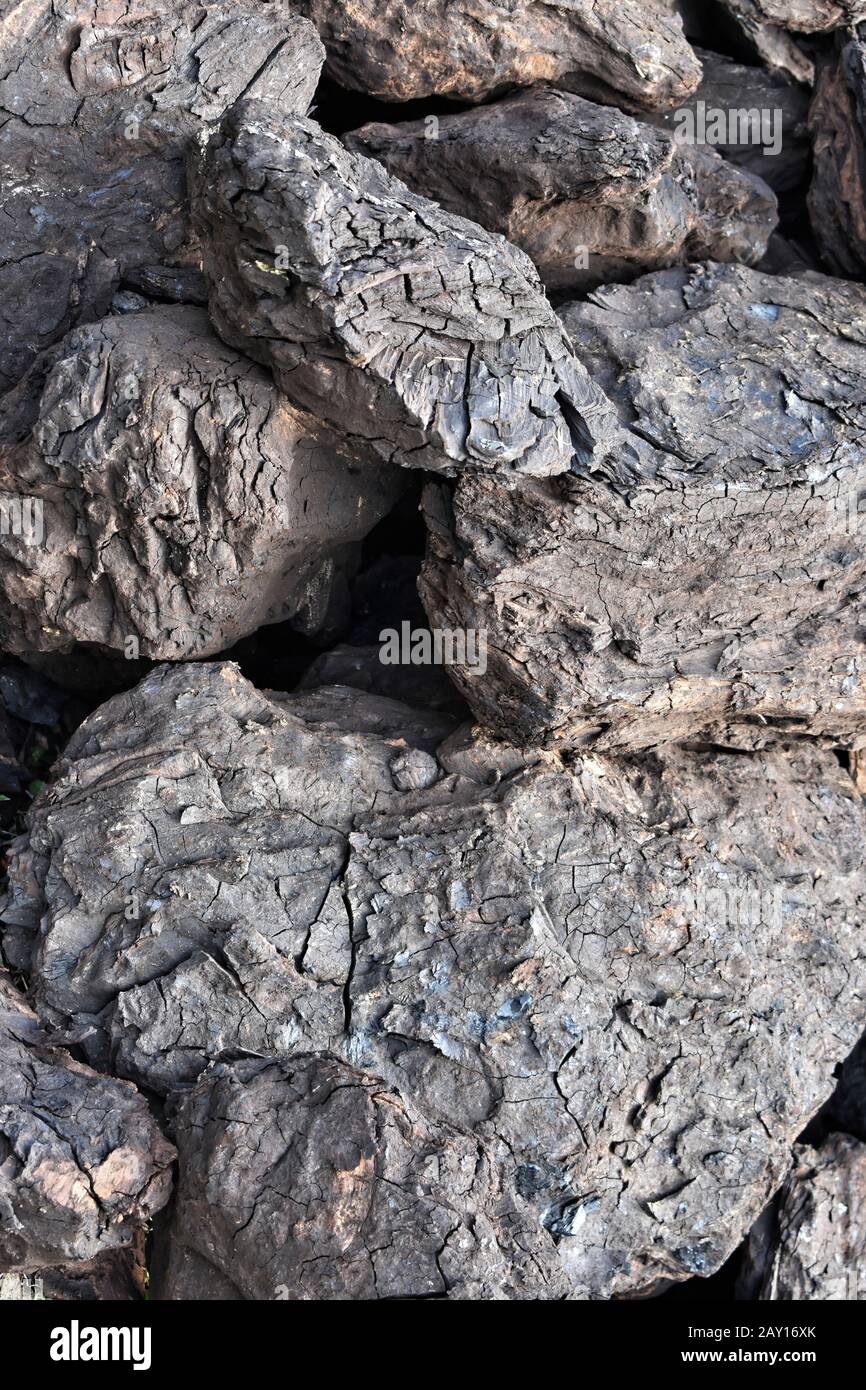 A pile of dry lignite coal ready for heating Stock Photo - Alamy