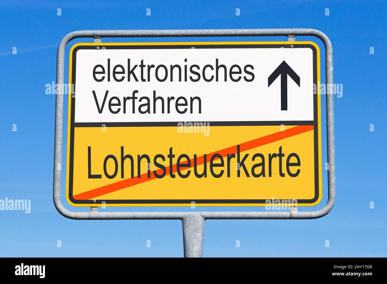 Income tax card and electronic method Stock Photo - Alamy