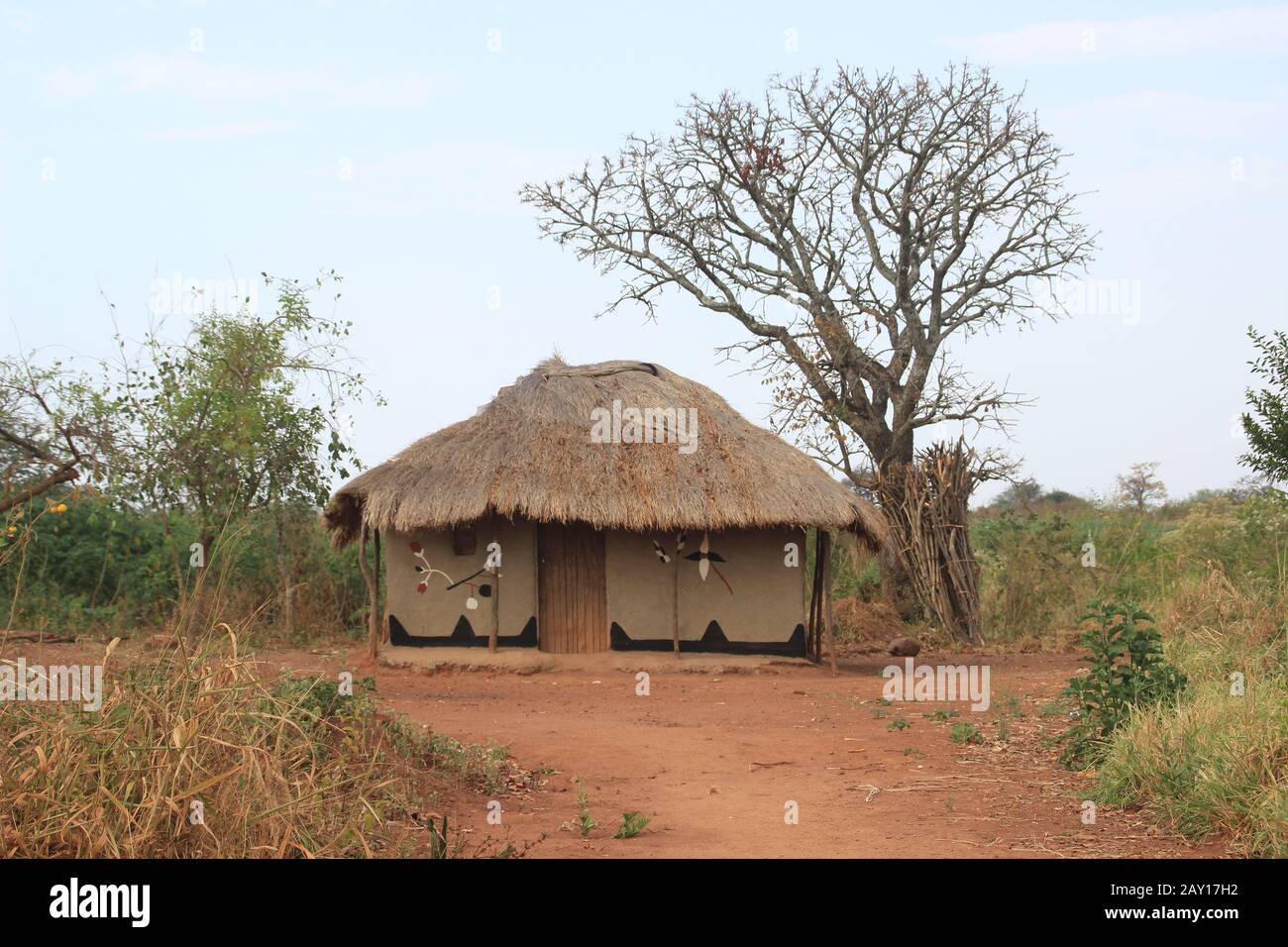 Fort Portal, Uganda - February 3, 2015: Traditional African authentic ...