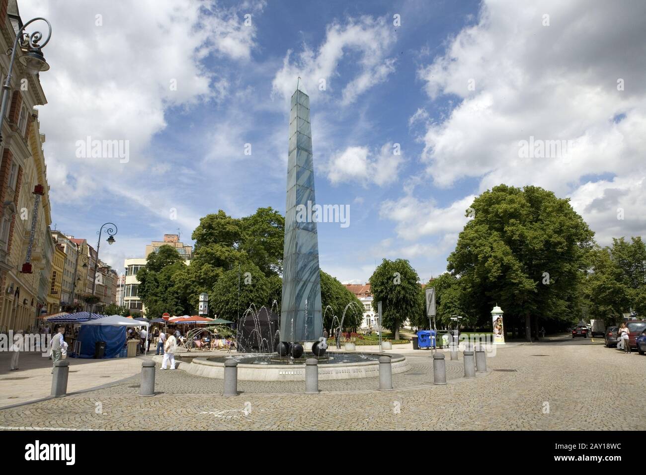blue glass obelisk Stock Photo - Alamy