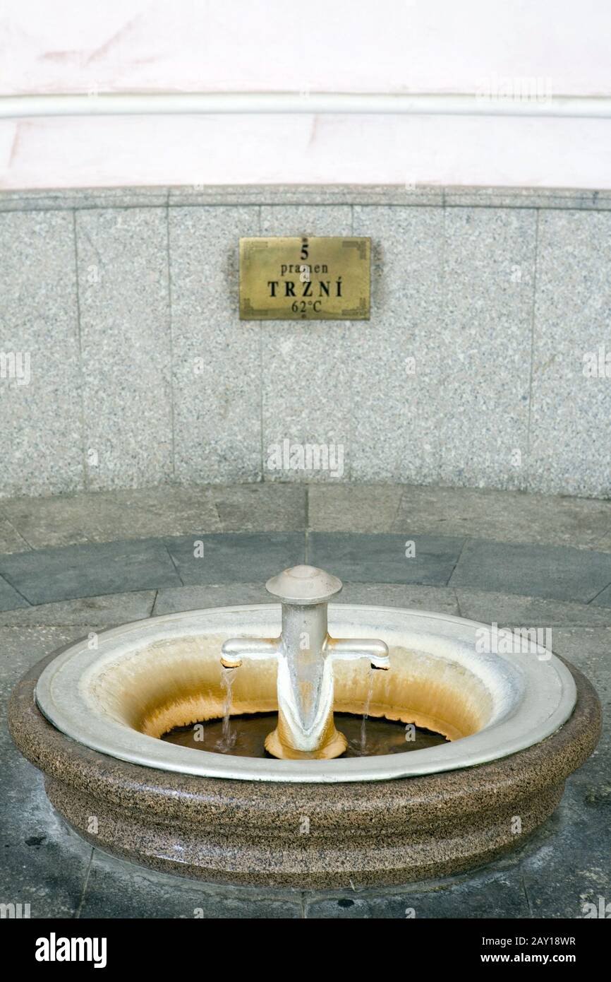 Trzni, public thermal spring Stock Photo - Alamy