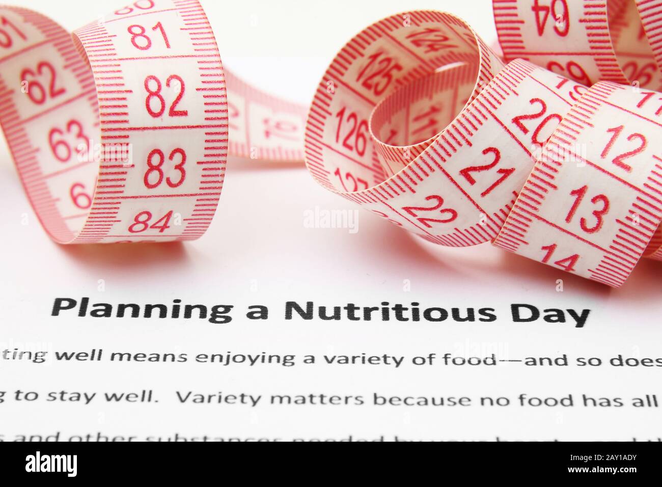 Planning a nutrition day Stock Photo - Alamy