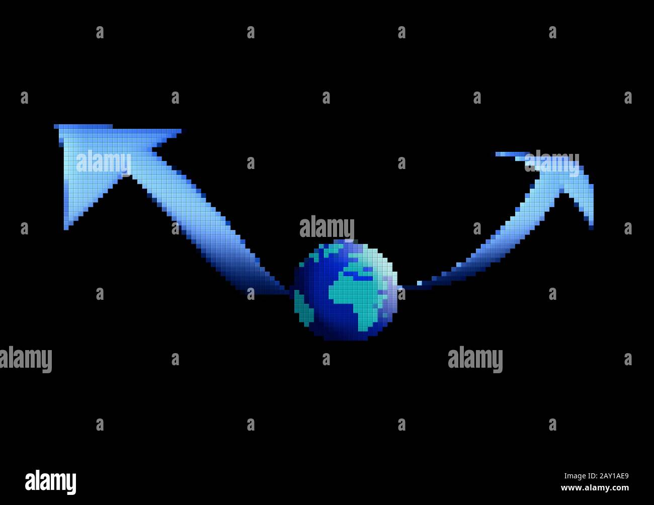 Earth pixel art hi-res stock photography and images - Alamy