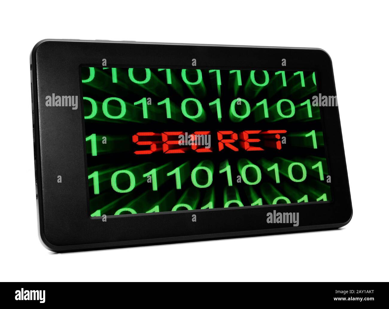 Secret text on pc tablet Stock Photo - Alamy