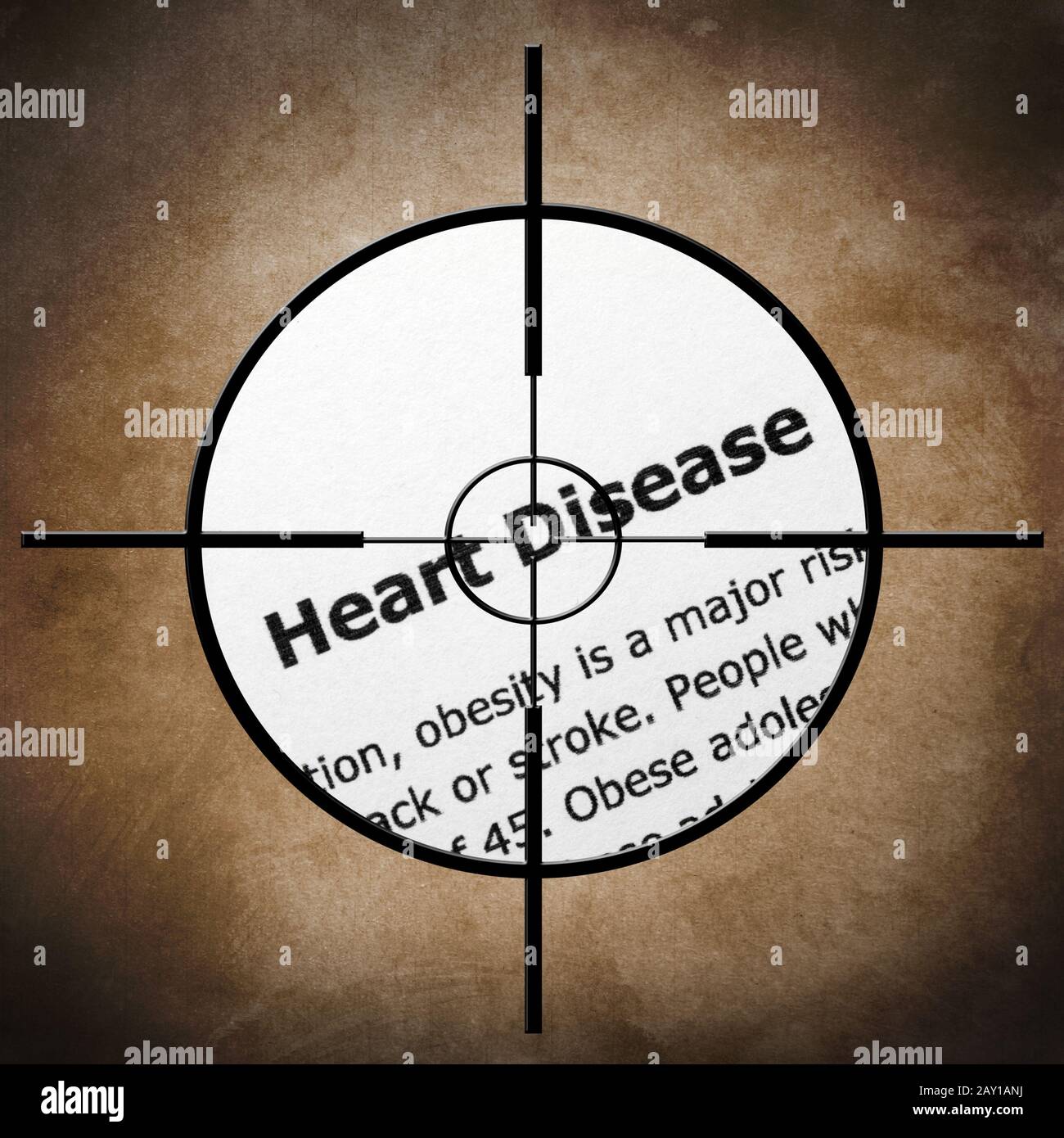 Heart disease target concept Stock Photo - Alamy