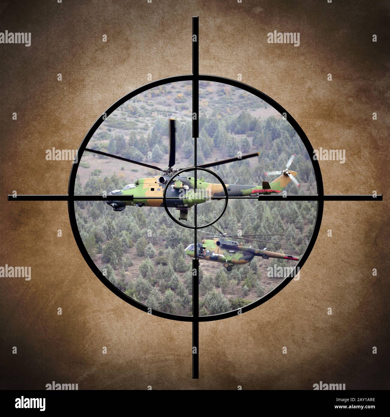 Target on helicopter Stock Photo - Alamy