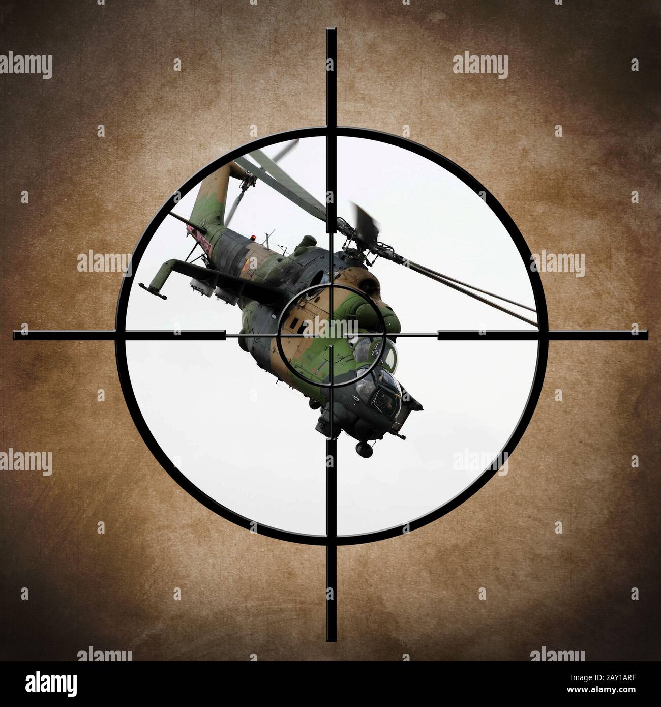 Target on helicopter Stock Photo - Alamy