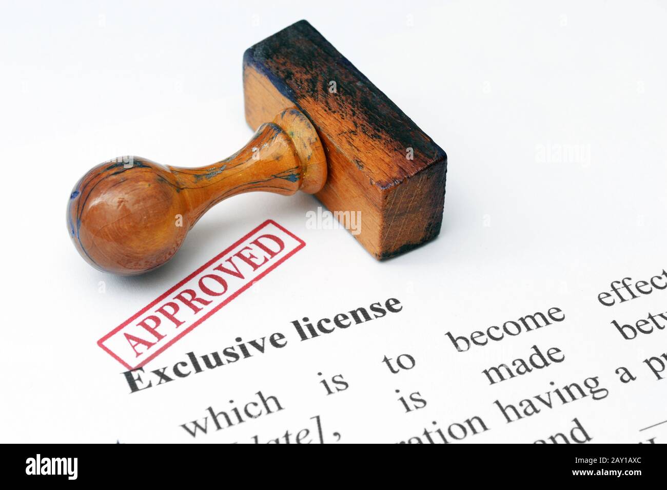 Exclusive license - approved Stock Photo - Alamy