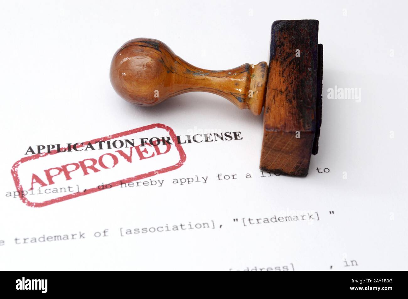 Application for license Stock Photo - Alamy