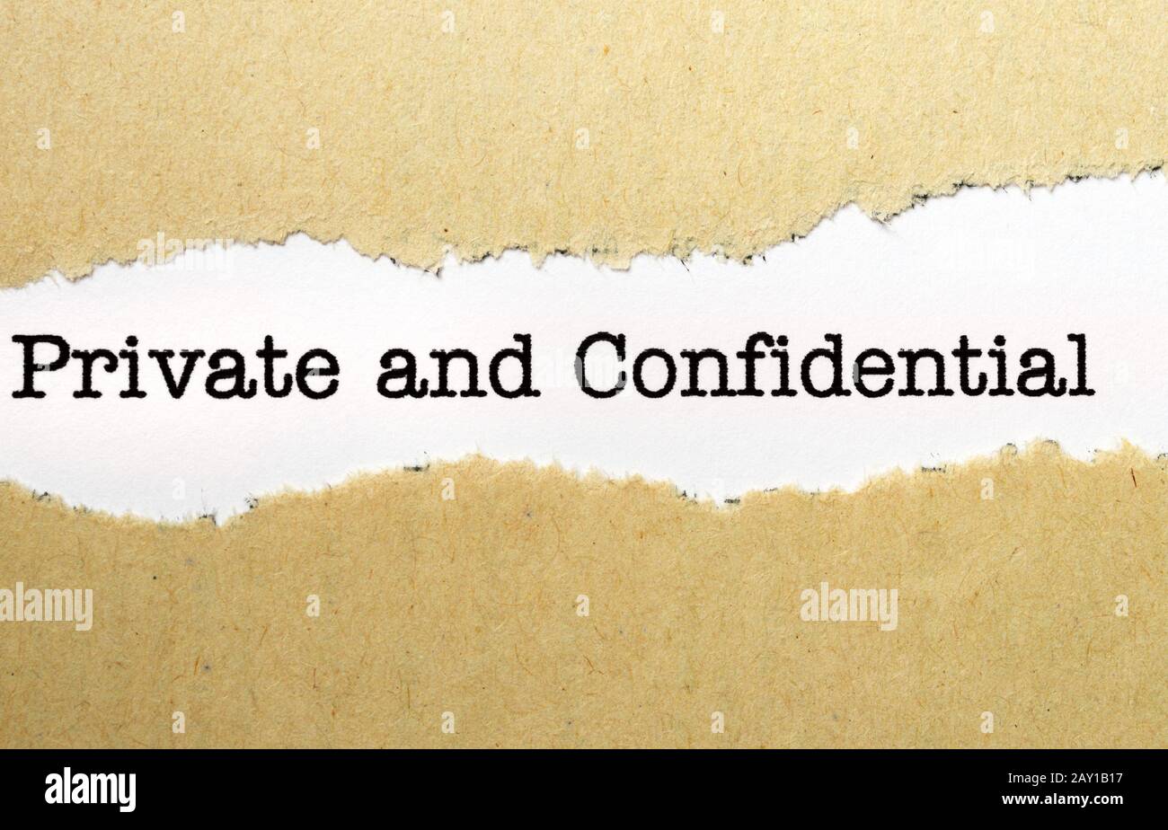 Confidential confidentiality hi-res stock photography and images - Alamy