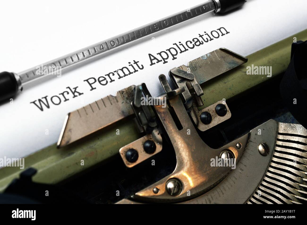 Work permit application Stock Photo - Alamy