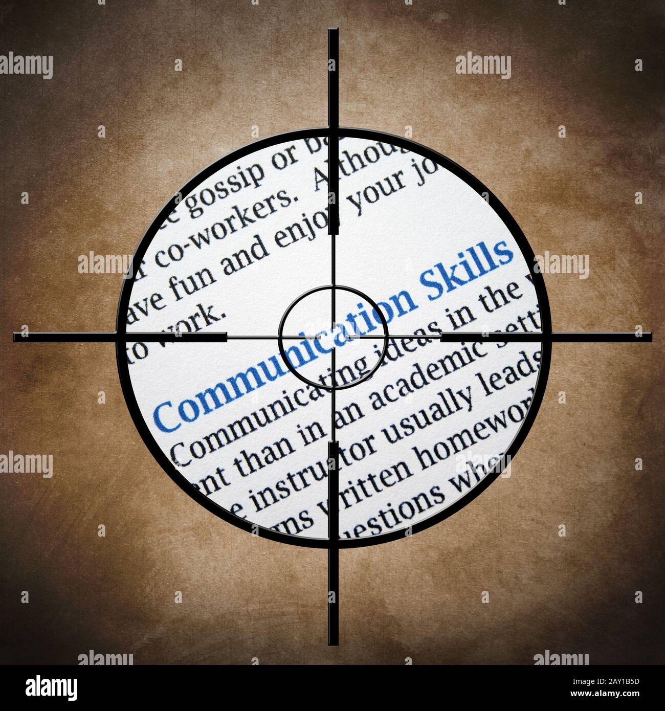 Communication skills target Stock Photo - Alamy